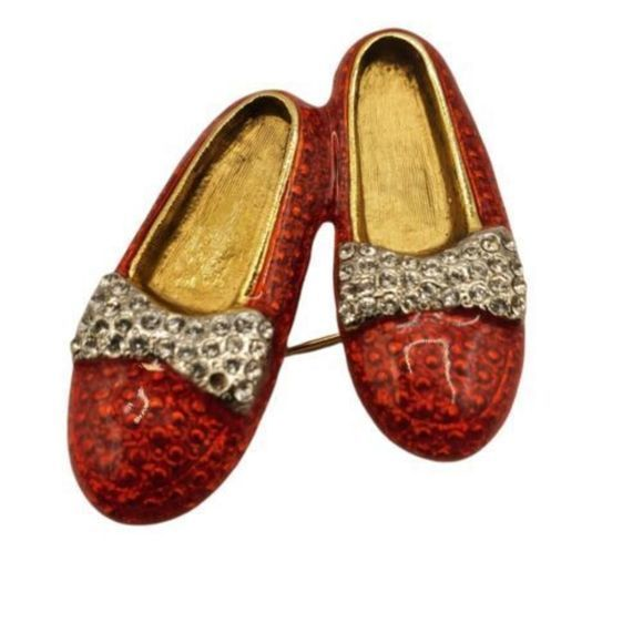 ModeArt | Jewelry | Vintage Mode Artruby Slippers Brooch Pin Wizard Of ...